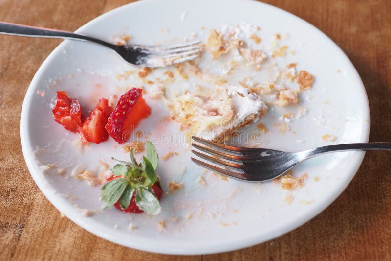 Empty Plate after Eating on Table Stock Photo - Image of conceptual ...