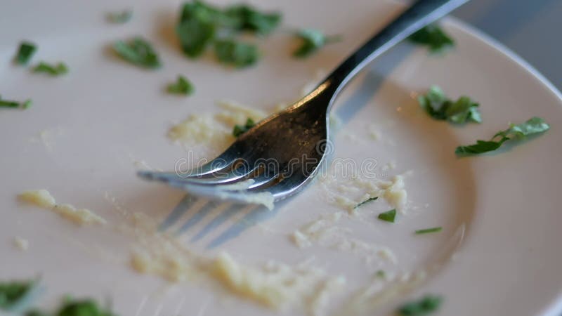 Empty Plate after Eating on Table Stock Footage - Video of dieting ...