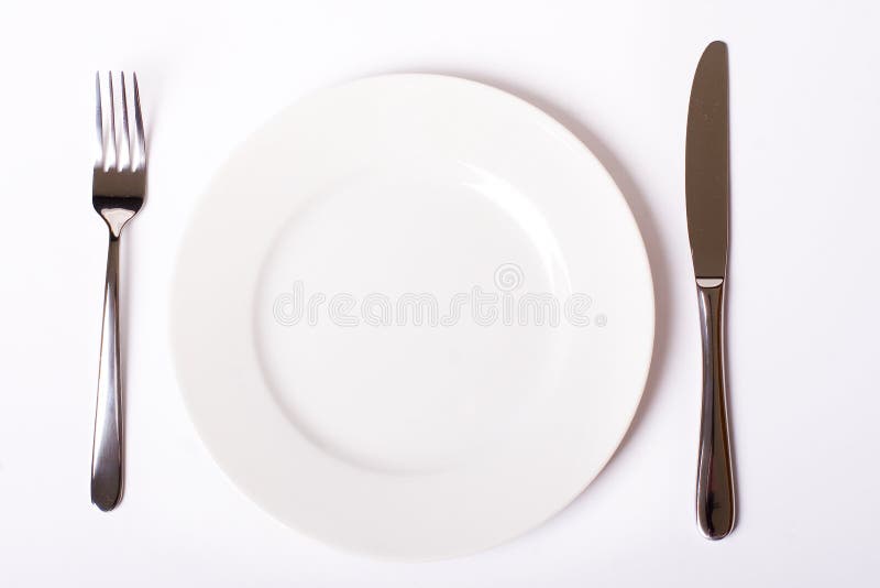 Empty Plate with Fork and Knife. Stock Image - Image of tableware, fork ... Empty Plate with Fork and Knife. Stock Image - Image of tableware, fork ...