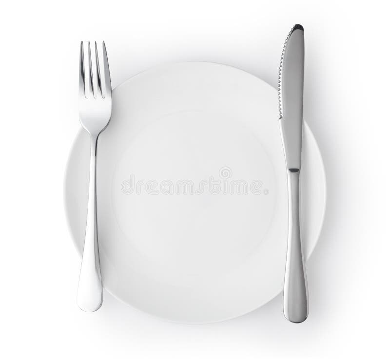 Empty Plate with Fork and Knife Stock Image - Image of stainless ... Empty Plate with Fork and Knife Stock Image - Image of stainless ...
