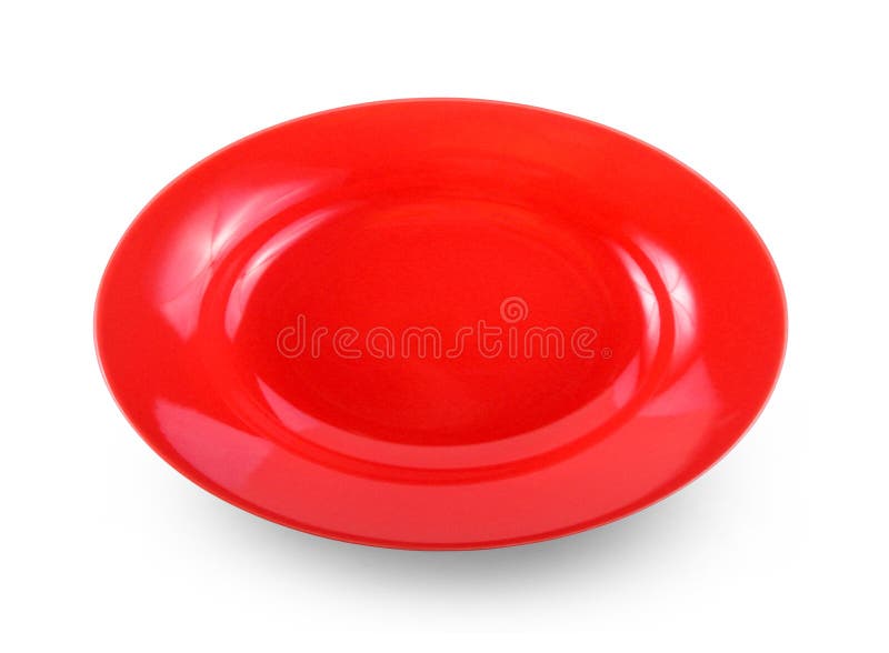 Empty Plate Isolated on White Background Stock Photo - Image of ...