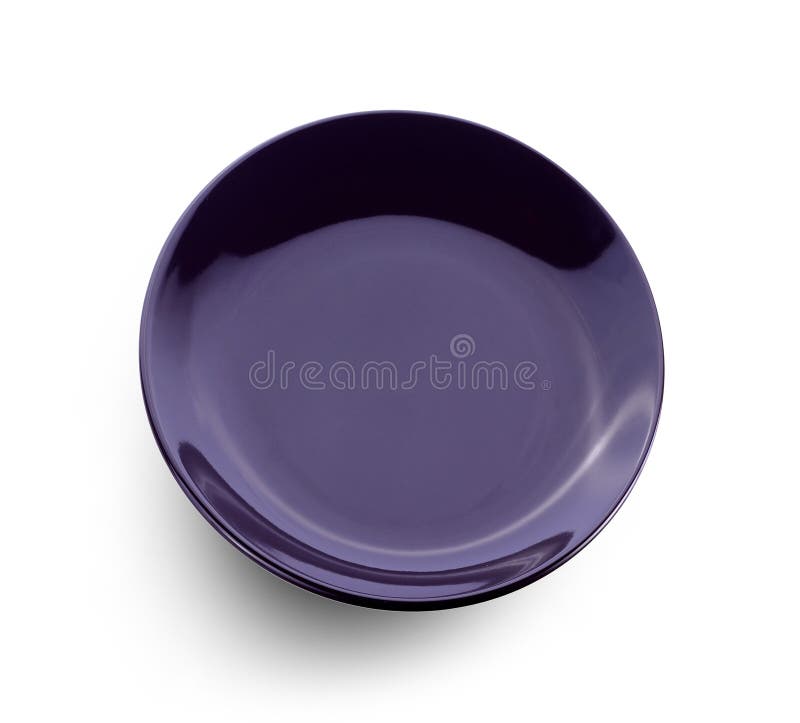 Empty Plate Isolated on White Background Stock Image - Image of ...