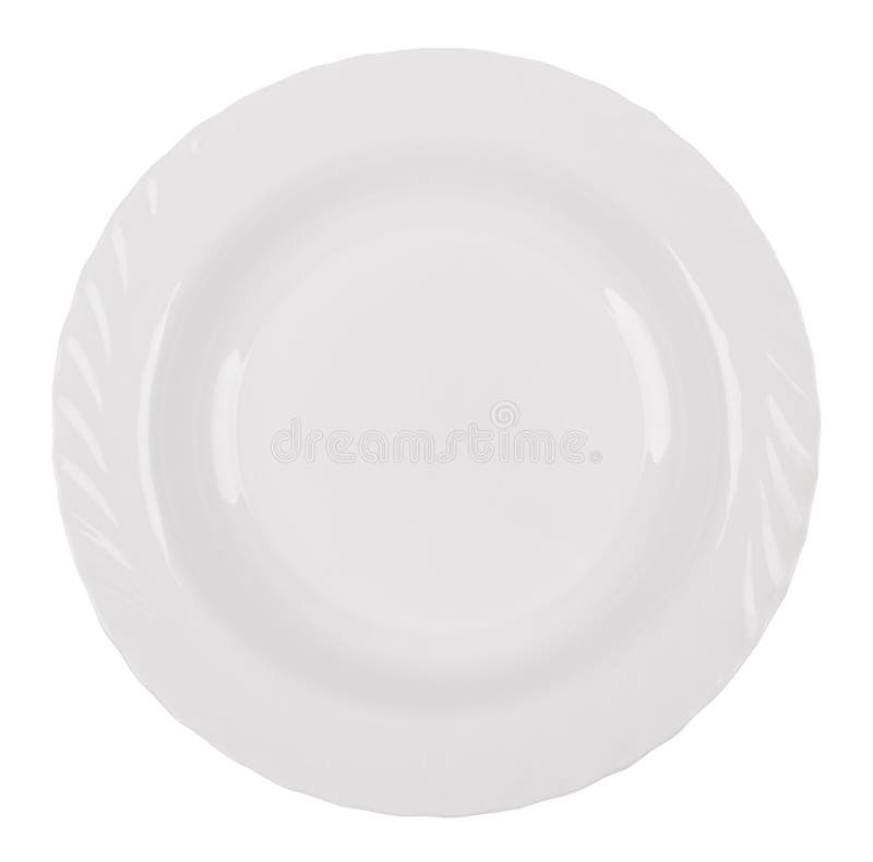 Empty white plate isolated stock photo. Image of kitchenware - 2399832