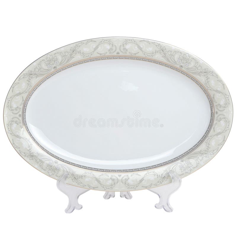 Empty plate isolated stock photo. Image of dinnerware - 87195750