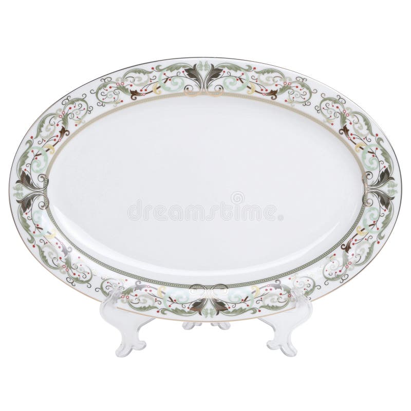 Empty plate isolated stock photo. Image of dinnerware - 87194802