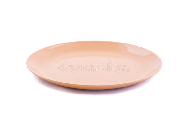 Empty Plate Isolated on a White Background Stock Image - Image of white ...