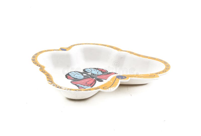 Empty Plate Isolated on a White Background Stock Image - Image of meal ...