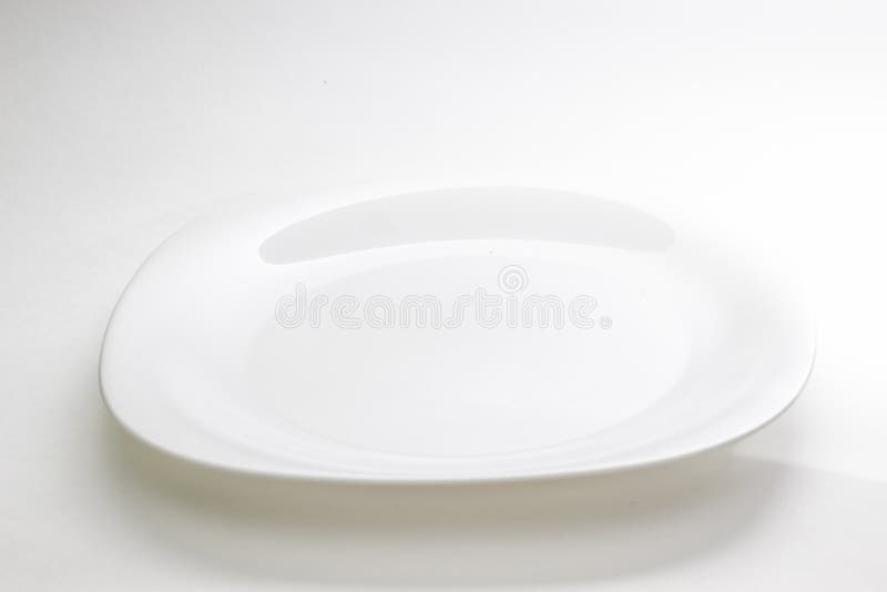Empty Plate. Isolated on White Background. View from Above Stock Photo ...