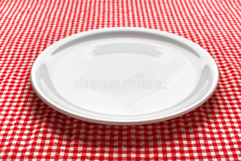 Empty Plate on Kitchen Table Stock Photo - Image of tableware, white ...