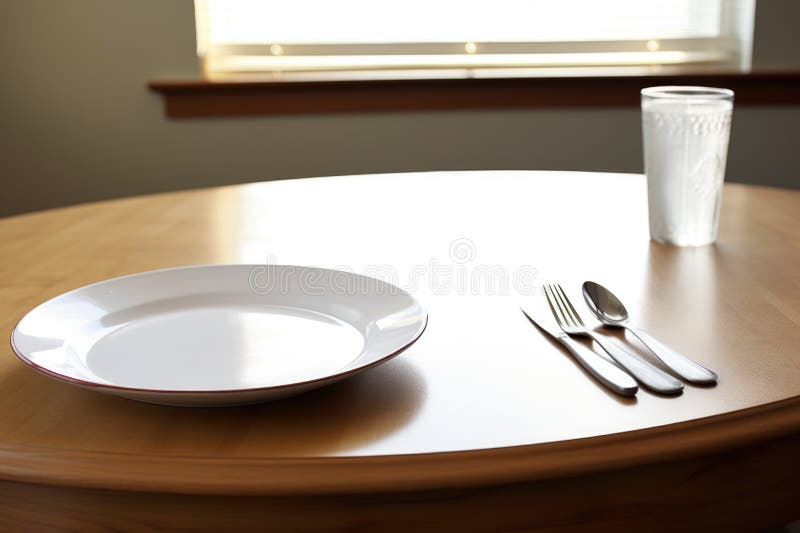 Empty Plate Next To a Full Plate of Food Stock Image - Image of balance ...