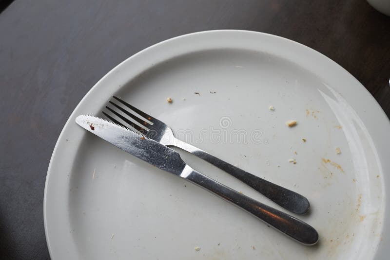Empty Plate in a Restaurant Stock Image - Image of gourmet, white ...