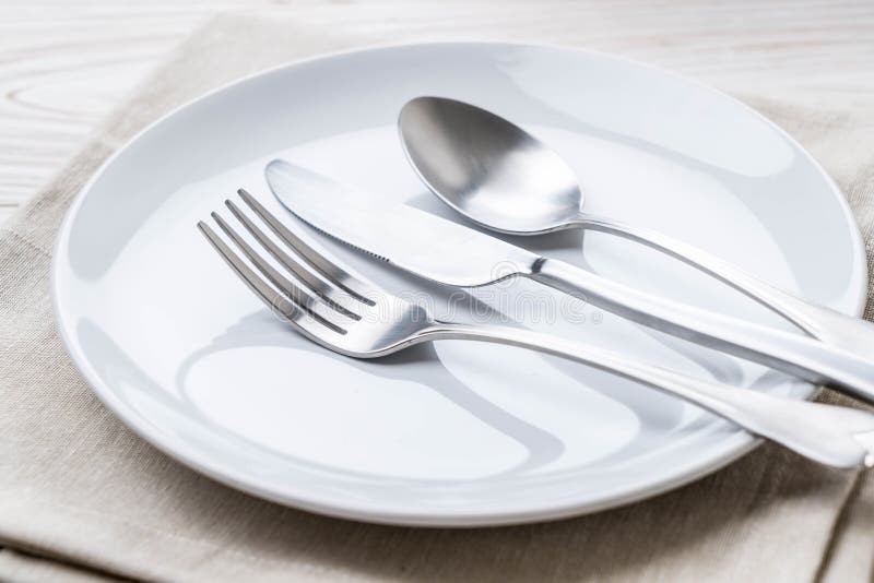 Empty Plate Spoon Fork and Knife Stock Image - Image of spoon ... Empty Plate Spoon Fork and Knife Stock Image - Image of spoon ...