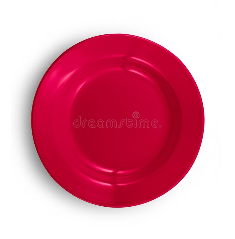 Empty Plate Isolated on White Background Stock Image - Image of cuisine ...
