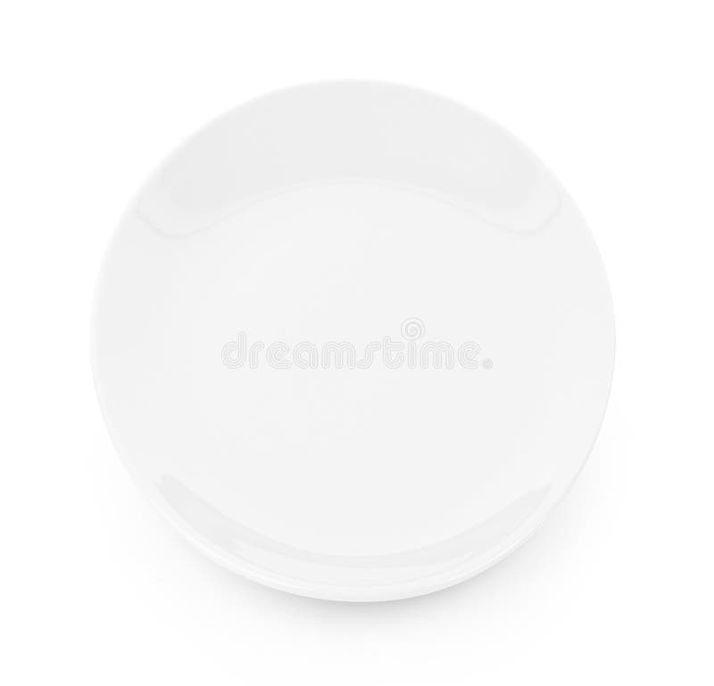 Empty Plate Isolated on White Background Stock Image - Image of cuisine ...
