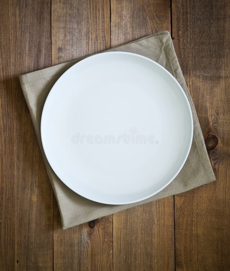 Empty plate stock image. Image of gingham, setting, place - 52734047