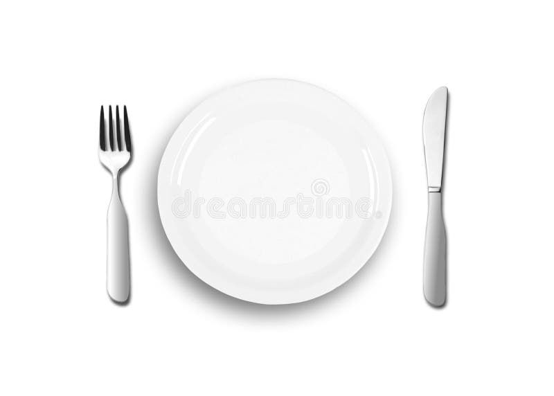 Empty Plates Set Isolated on White Background Stock Vector ...