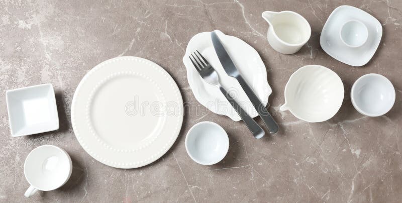 Empty Plates, Composition for Minimal and Minimalism Concept Stock ...