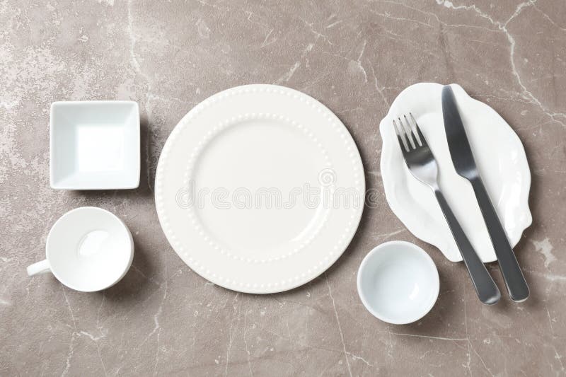 Empty Plates, Composition for Minimal and Minimalism Concept Stock ...