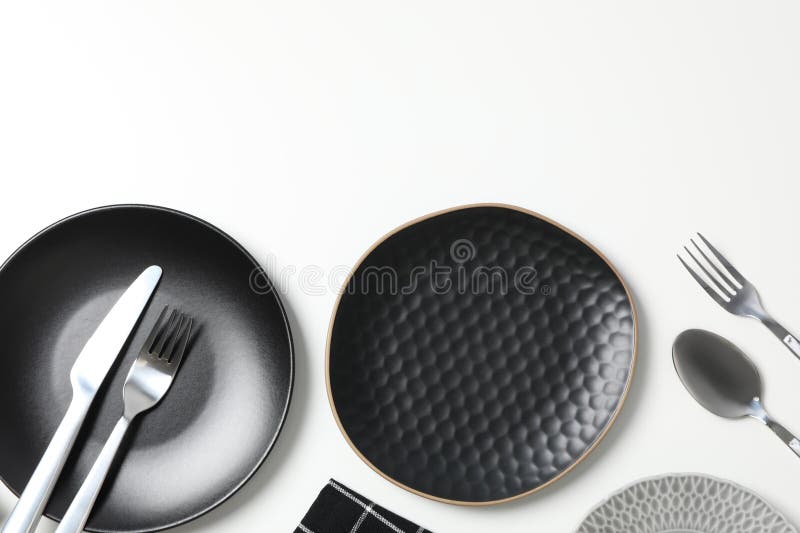 Empty Plates, Composition for Minimal and Minimalism Concept Stock ...