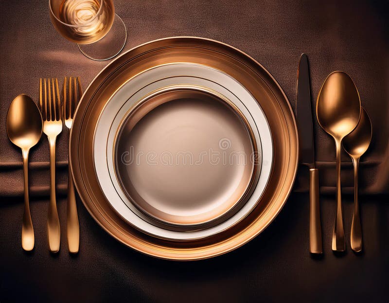Empty Plates and Luxury Table Settings Juxtaposed To Represent the ...