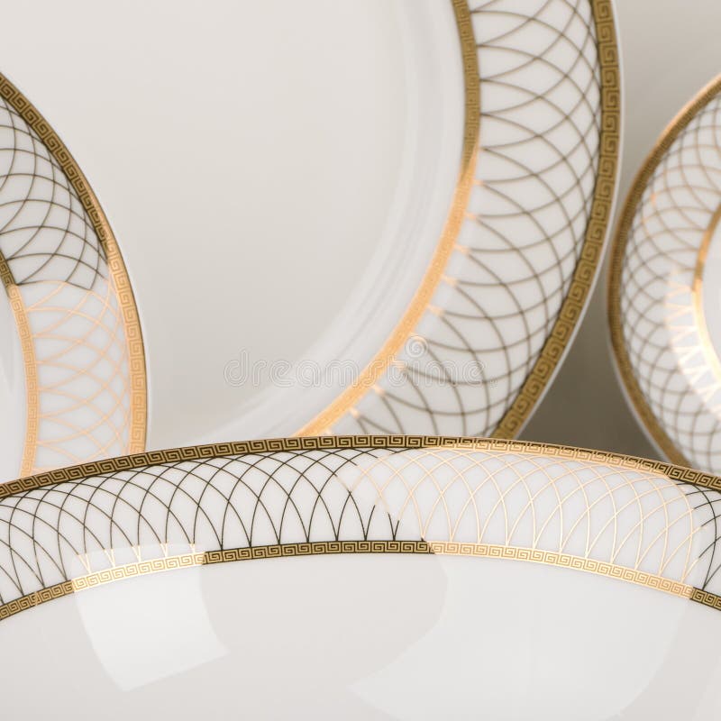 Empty plates macro stock photo. Image of breakfast, kitchen - 87539678