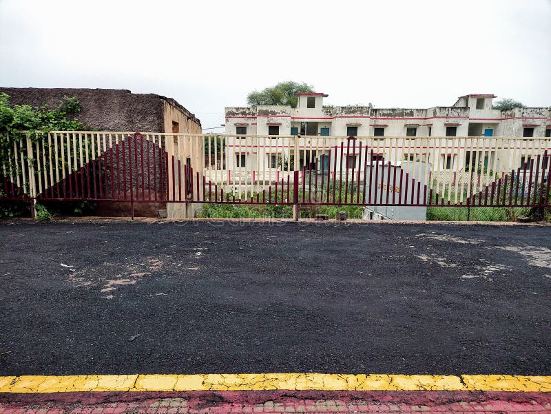 Empty Platform of the Railway Station in a Village in India Editorial ...