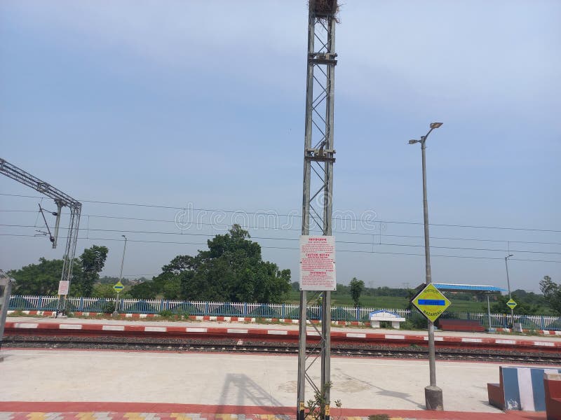 View of a Railway Platform in a Small Indian City Editorial Image ...