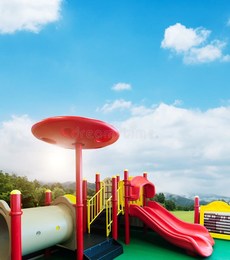 An Empty Playground with No Children Stock Image - Image of loneliness ...