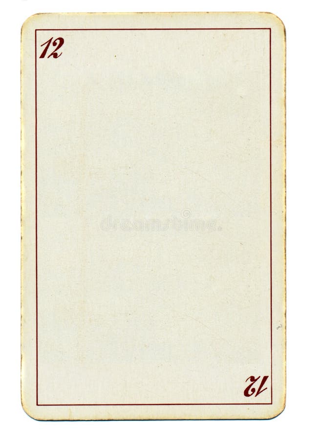 Empty Old Playing Card Paper Background with Line Stock Image - Image ...