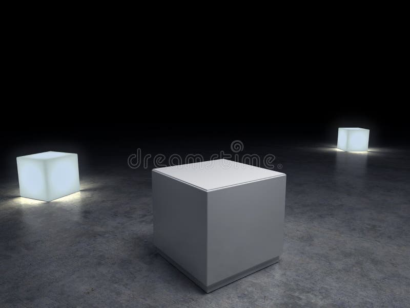 Empty Plinth in Gallery or Museum Stock Illustration - Illustration of ...