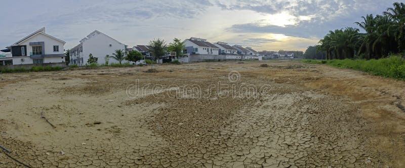 An Empty Plot of Land Scene Besides a Residential Row of Houses. Stock ... An Empty Plot of Land Scene Besides a Residential Row of Houses. Stock ...