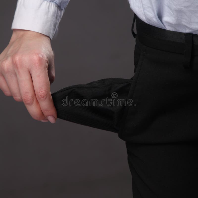 Empty Pocket As a Symbol of the Lack of Money Stock Photo - Image of ...