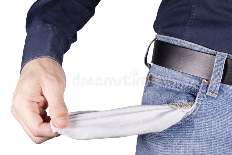 Empty Pocket of a Poor Man stock image. Image of business - 164666385