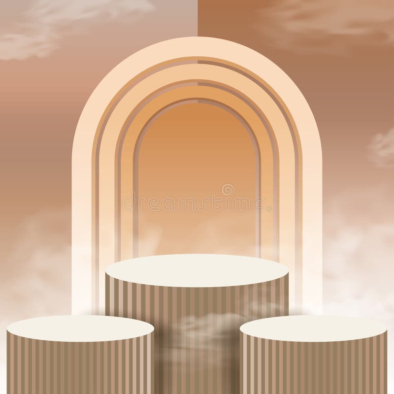 Empty Podium and a Beautiful Archway Stand in the Background. Podium ...