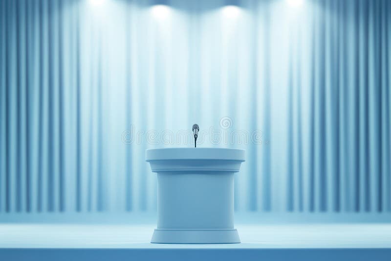 532 Empty Podium Microphone Stage Background Stock Photos - Free ...