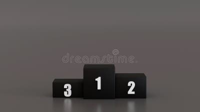 Empty 1, 2, 3 Podium, Stage for the First, Second and Third Place, 3D ...