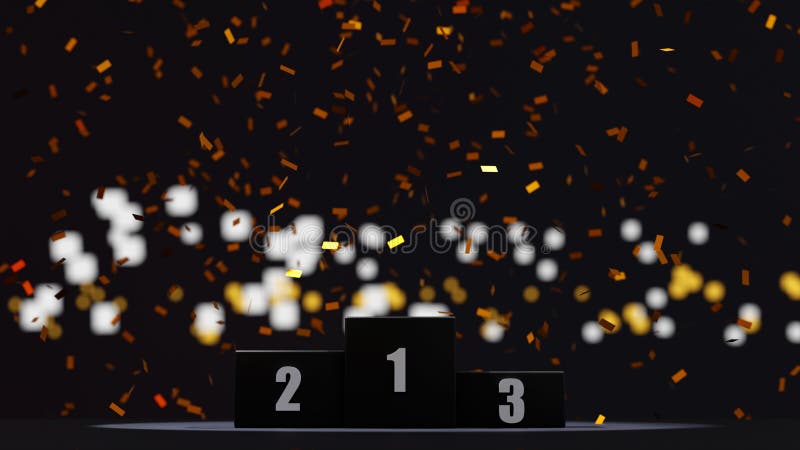 Empty 1, 2, 3 Podium, Stage for the First, Second and Third Place, 3D ...