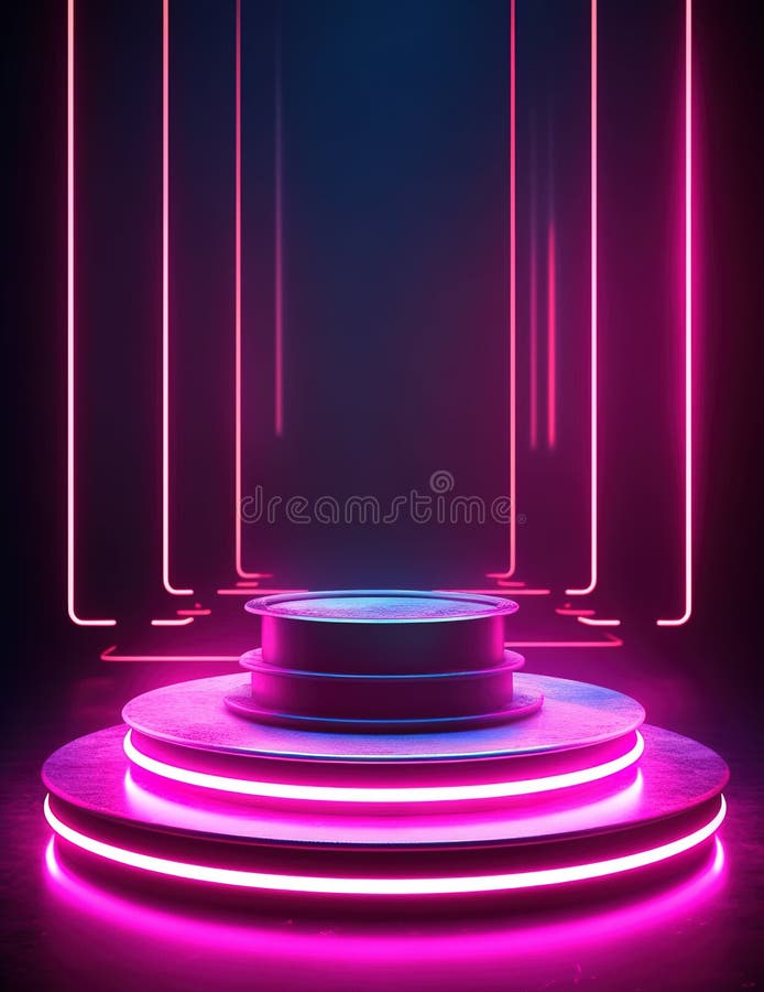 Pink Stage Lights Background