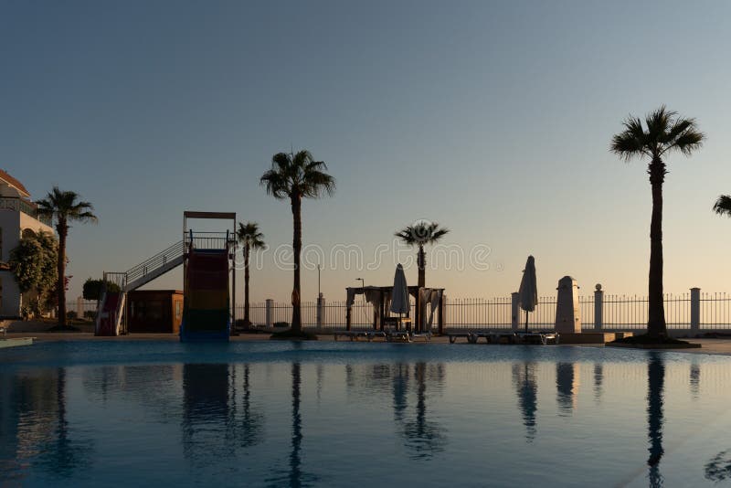 Generic Outdoor Pool at the Resort Stock Photo - Image of outdoor ...