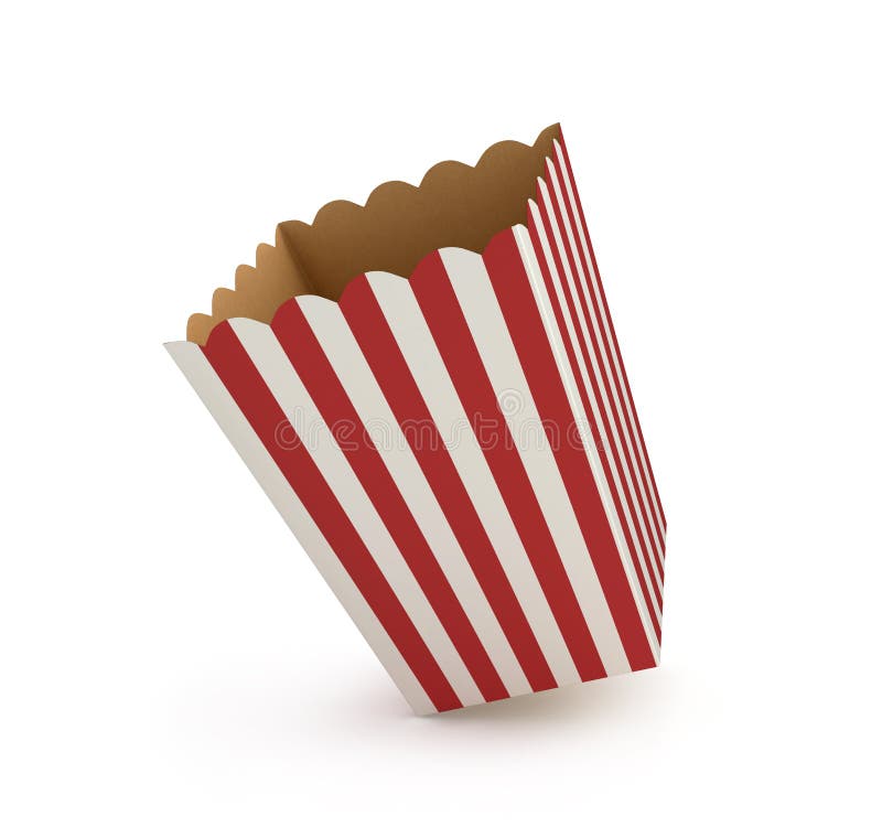 Empty popcorn box isolated stock illustration. Illustration of cinema ...
