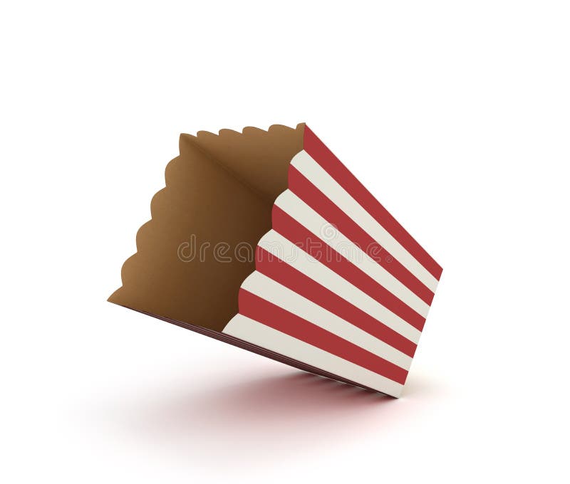 Empty popcorn box isolated stock illustration. Illustration of cinema ...