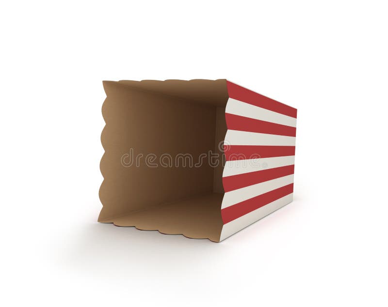 Empty Popcorn Bucket Vector Illustration Isolated on White Background ...