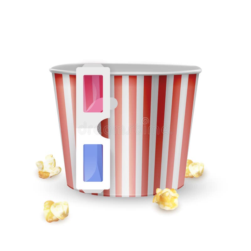 Empty Popcorn Bucket Stock Illustrations – 511 Empty Popcorn Bucket ...