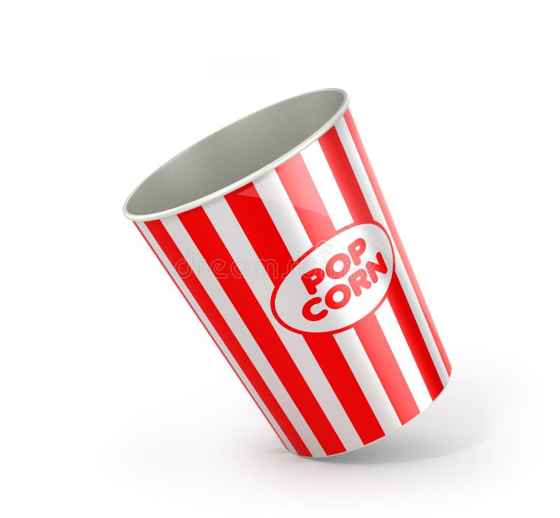 Empty popcorn box isolated stock illustration. Illustration of cinema ...