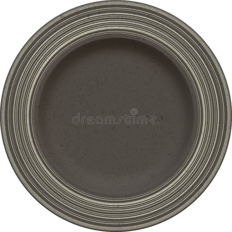 Empty Porcelain Clay Plate with Decorative Frame Stock Illustration ...