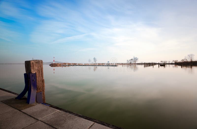 Empty sea port stock photo. Image of lake, daylight, dusk - 22784936