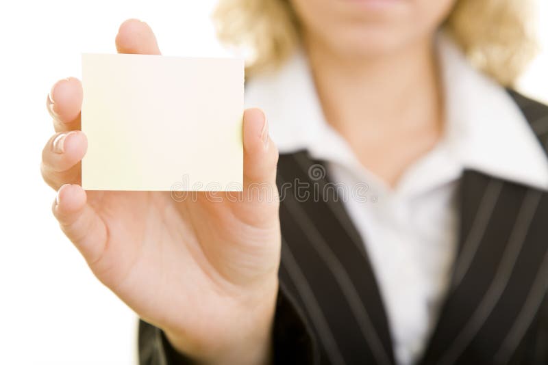Empty Post-it stock photo. Image of human, businesswoman - 7033526