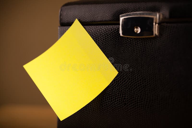 Empty Post-it Note Sticked on Jewelry Box Stock Image - Image of ...