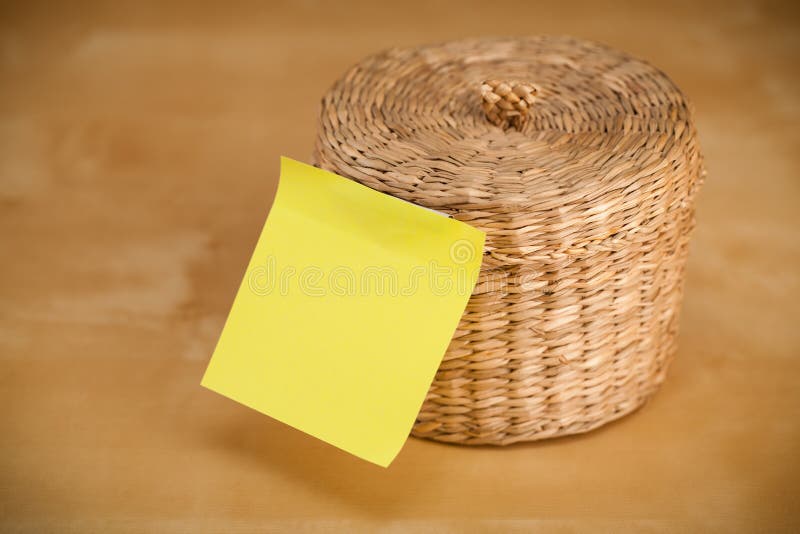 Empty Post-it Note Sticked on Jewelry Box Stock Photo - Image of post ...