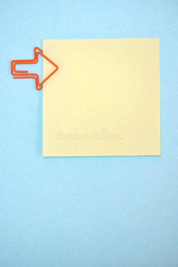 Empty Post it Notes with Paperclips Stock Photo - Image of blank, memo ...